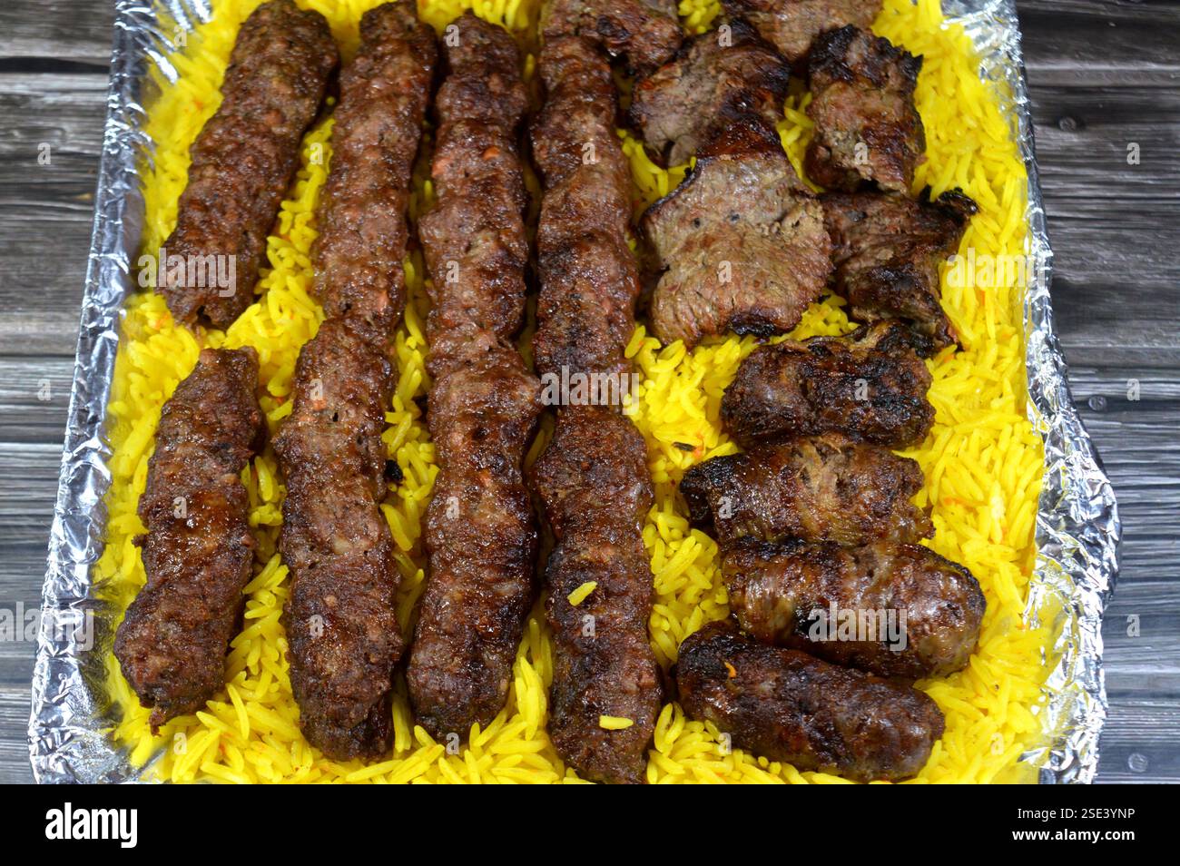 Arabic cuisine traditional food beef Kofta, kebab and tarb kofta shish ...