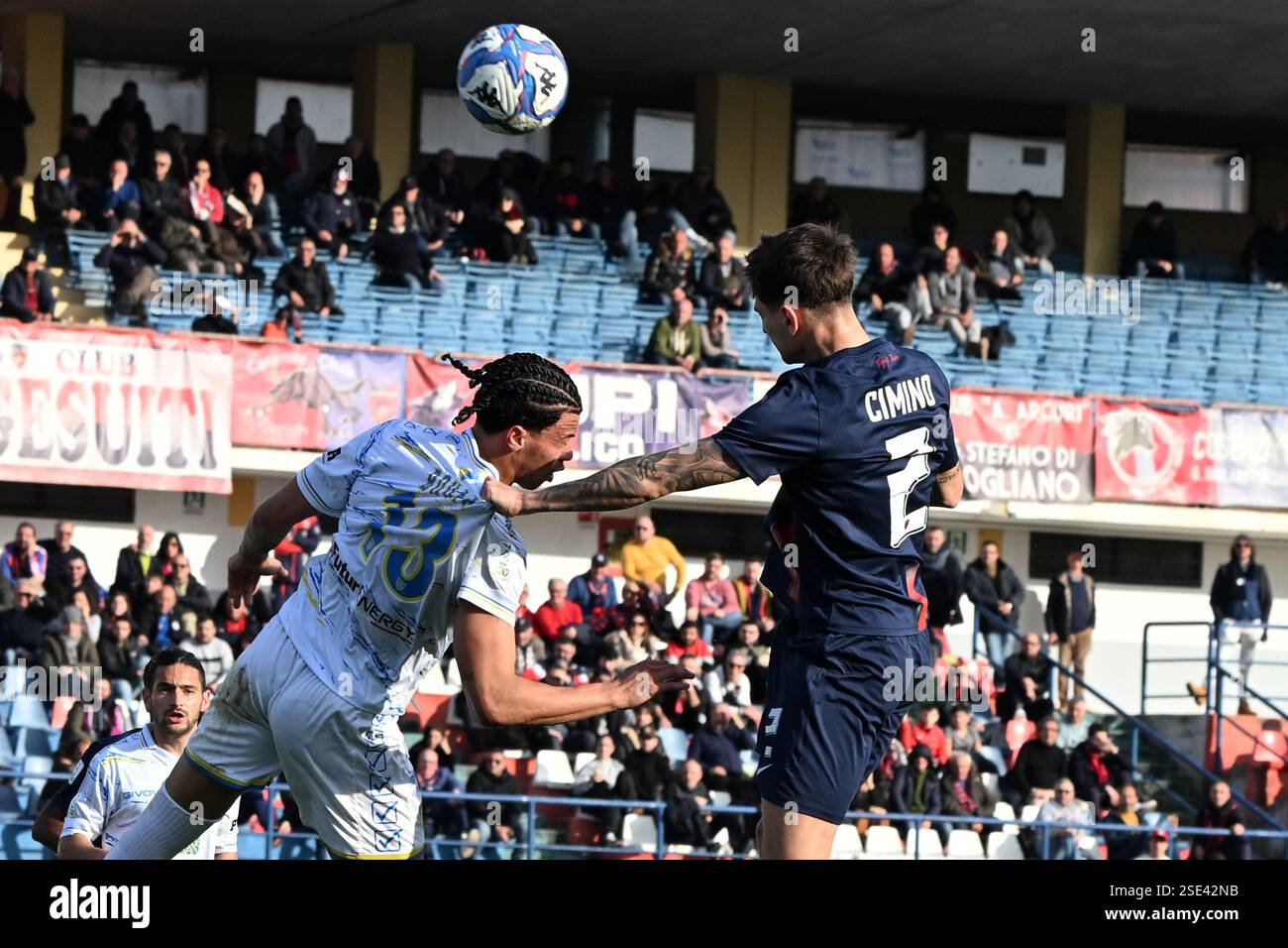 Cosenza, Italy. 08th Feb, 2025. David Eugene Bouah and Baldovino Cimino ...