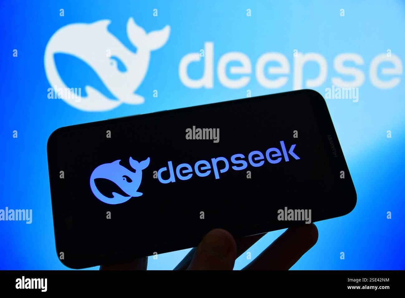 February 7, 2025, France: In this photo illustration, DeepSeek company ...