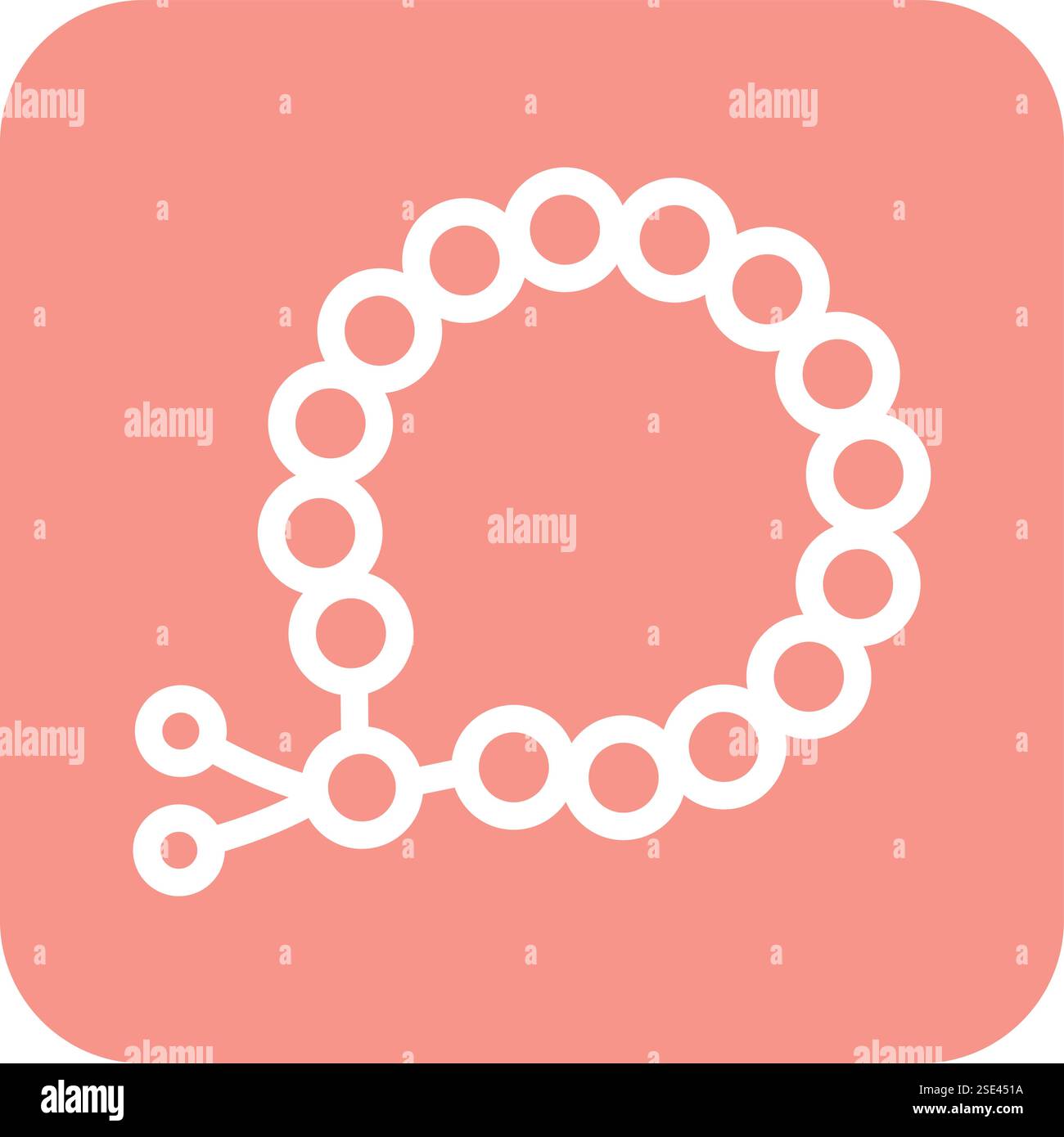 Beads flat icon isolated Stock Vector Images - Alamy