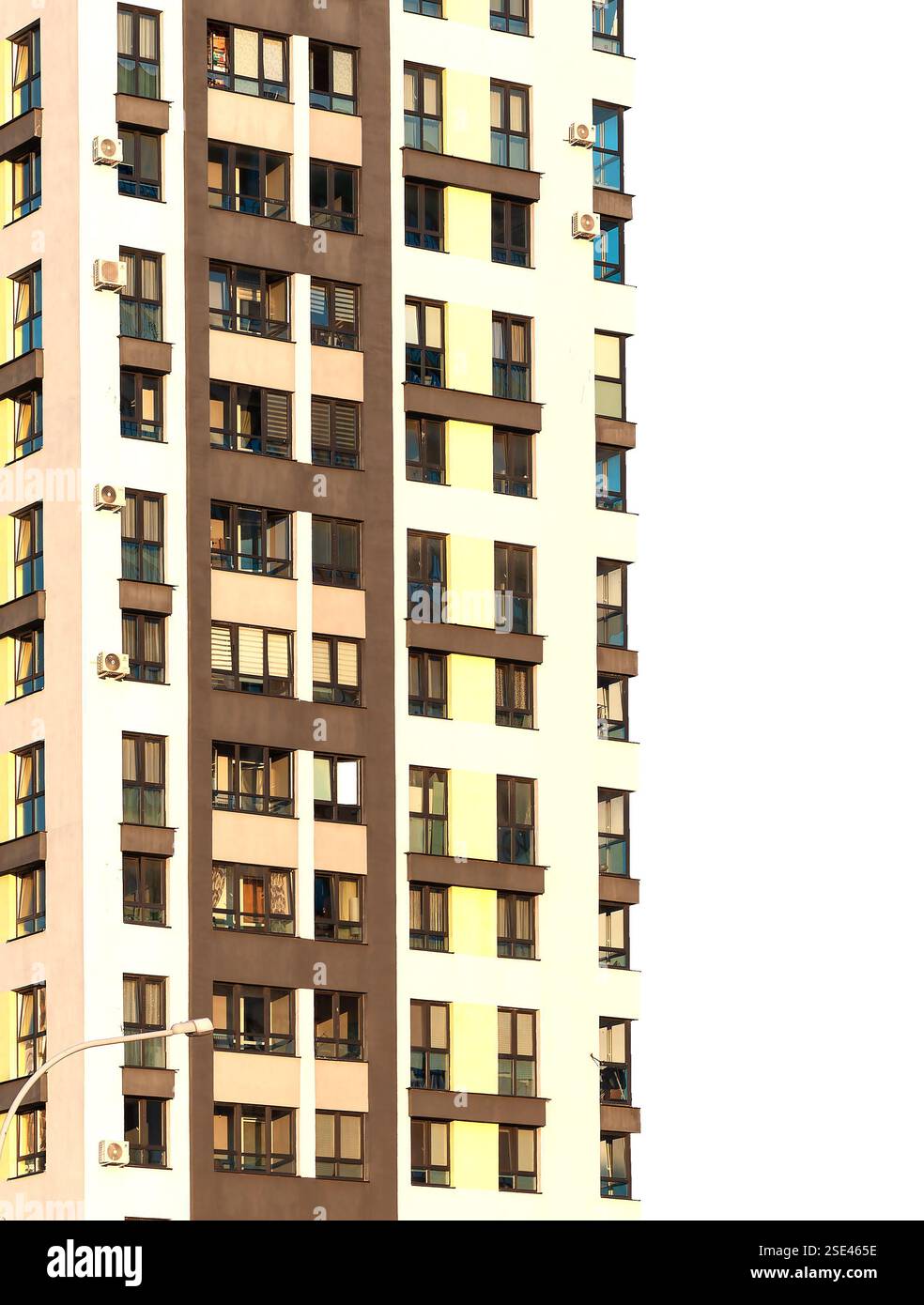 Modern residential apartment building with sleek facades and large ...