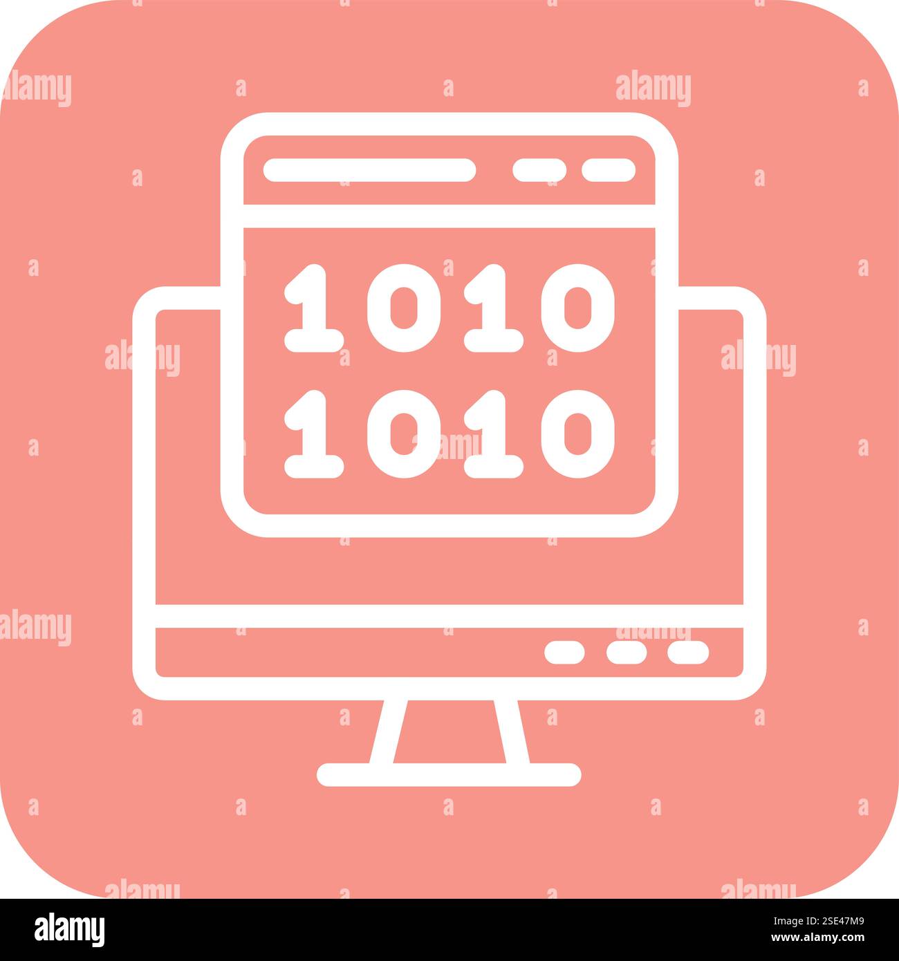 Binary code flat icons Stock Vector Images - Alamy