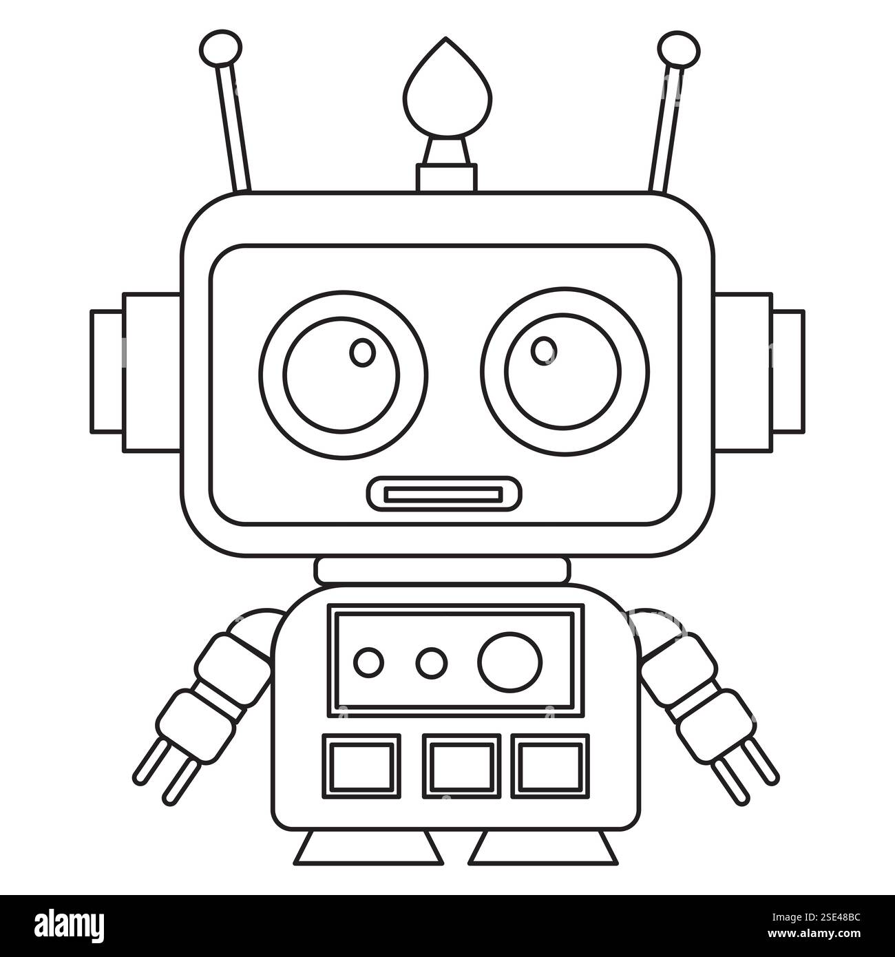 robot, android coloring book vector Stock Vector Image & Art - Alamy