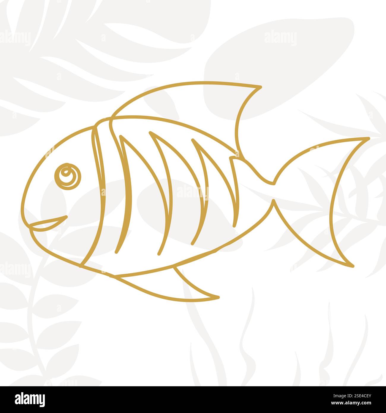 fish line drawing isolated vector Stock Vector Image & Art - Alamy