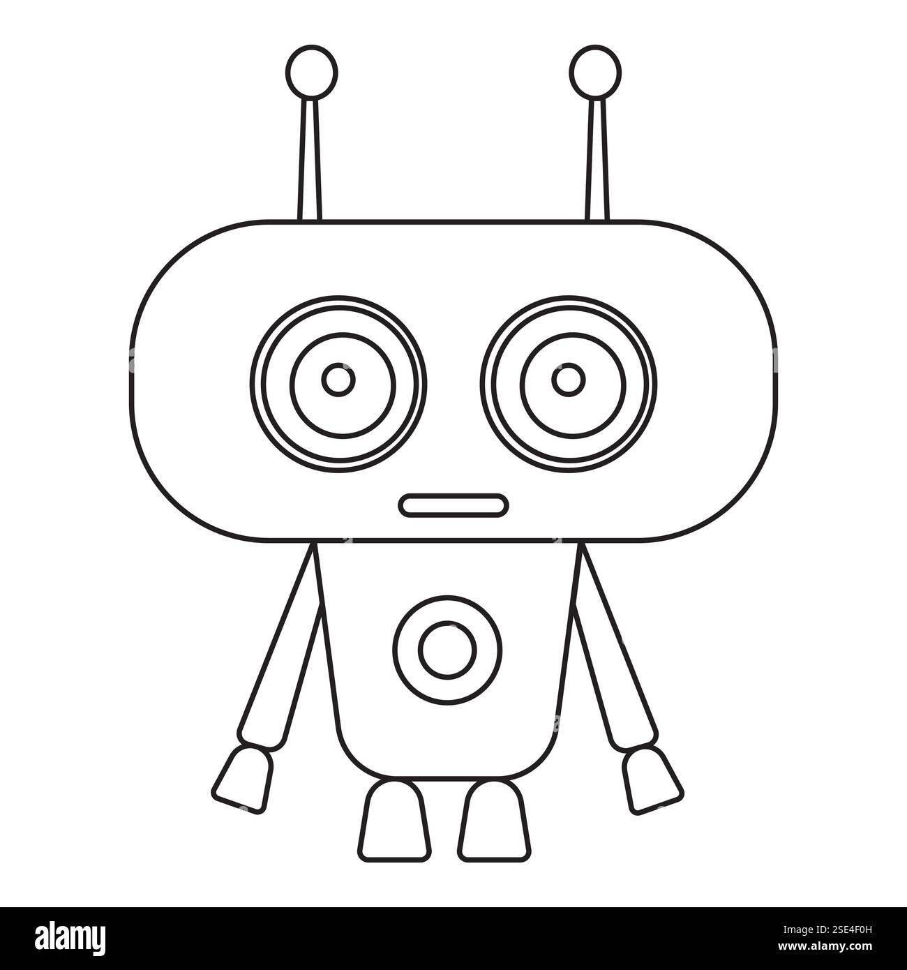 robot coloring book isolated, vector Stock Vector Image & Art - Alamy