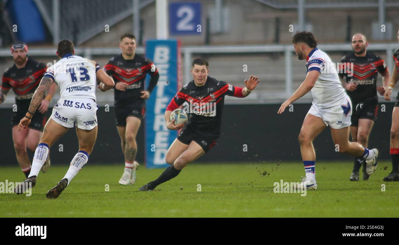 Goole, UK. 08th Feb, 2025. Jamie Shaul makes a break *** during the ...