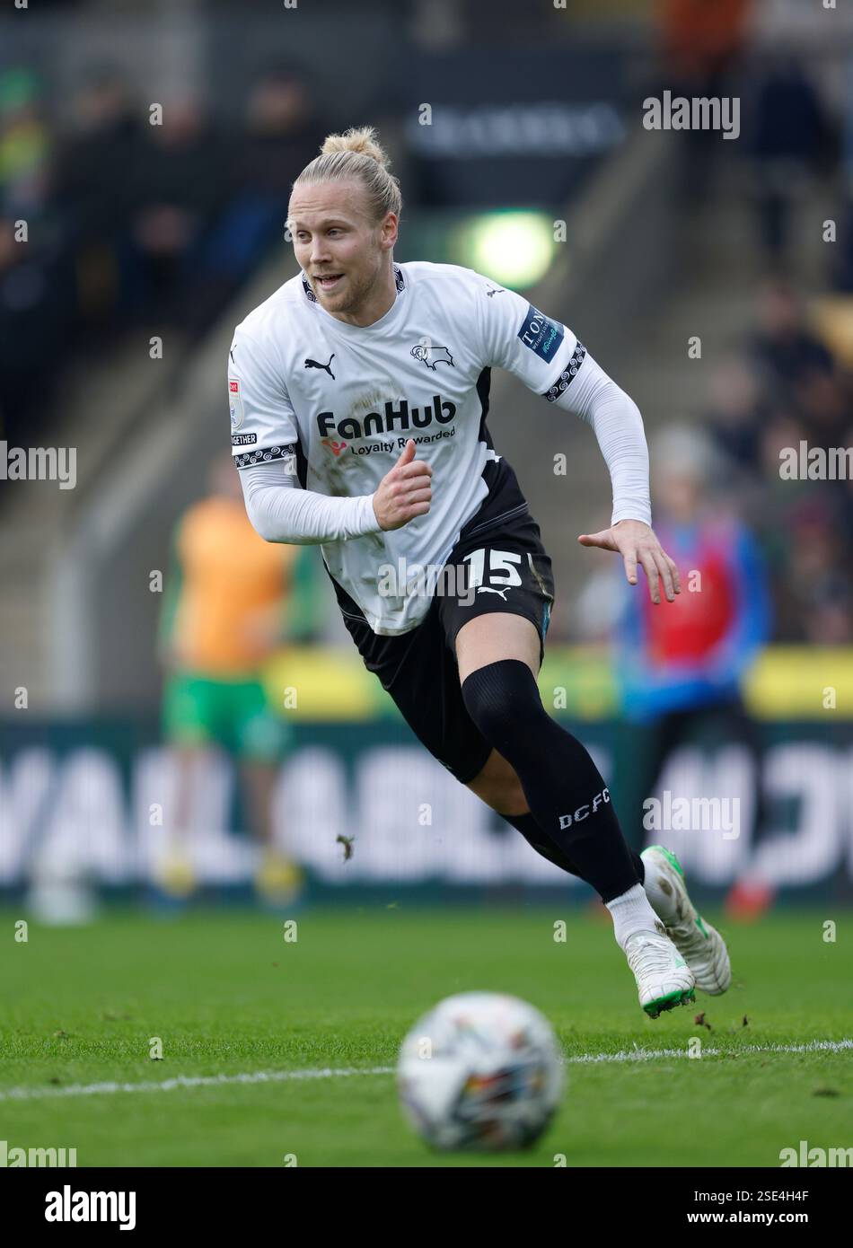 Derby County's Lars-Jorgen Salvesen celebrates after scoring but the ...