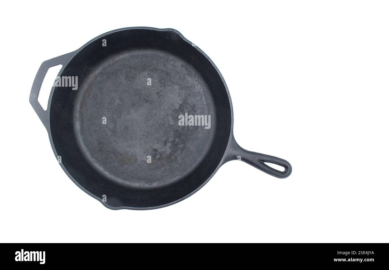 Heavy duty cookware skillet made of cast iron is valued for its heat ...
