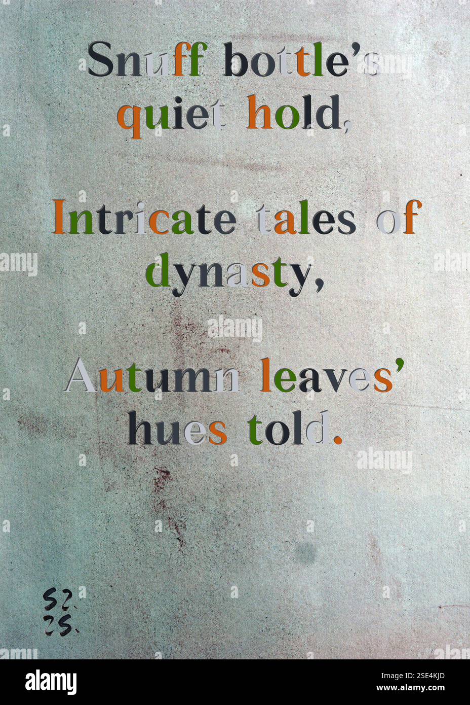 Snuff bottle's quiet hold, Intricate tales of dynasty, Autumn leaves ...