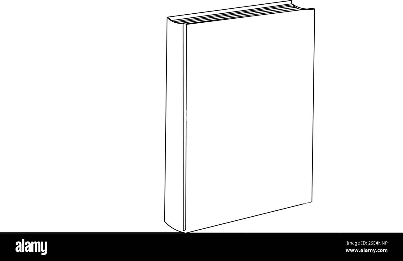 book continuous line drawing isolated vector Stock Vector Image & Art ...