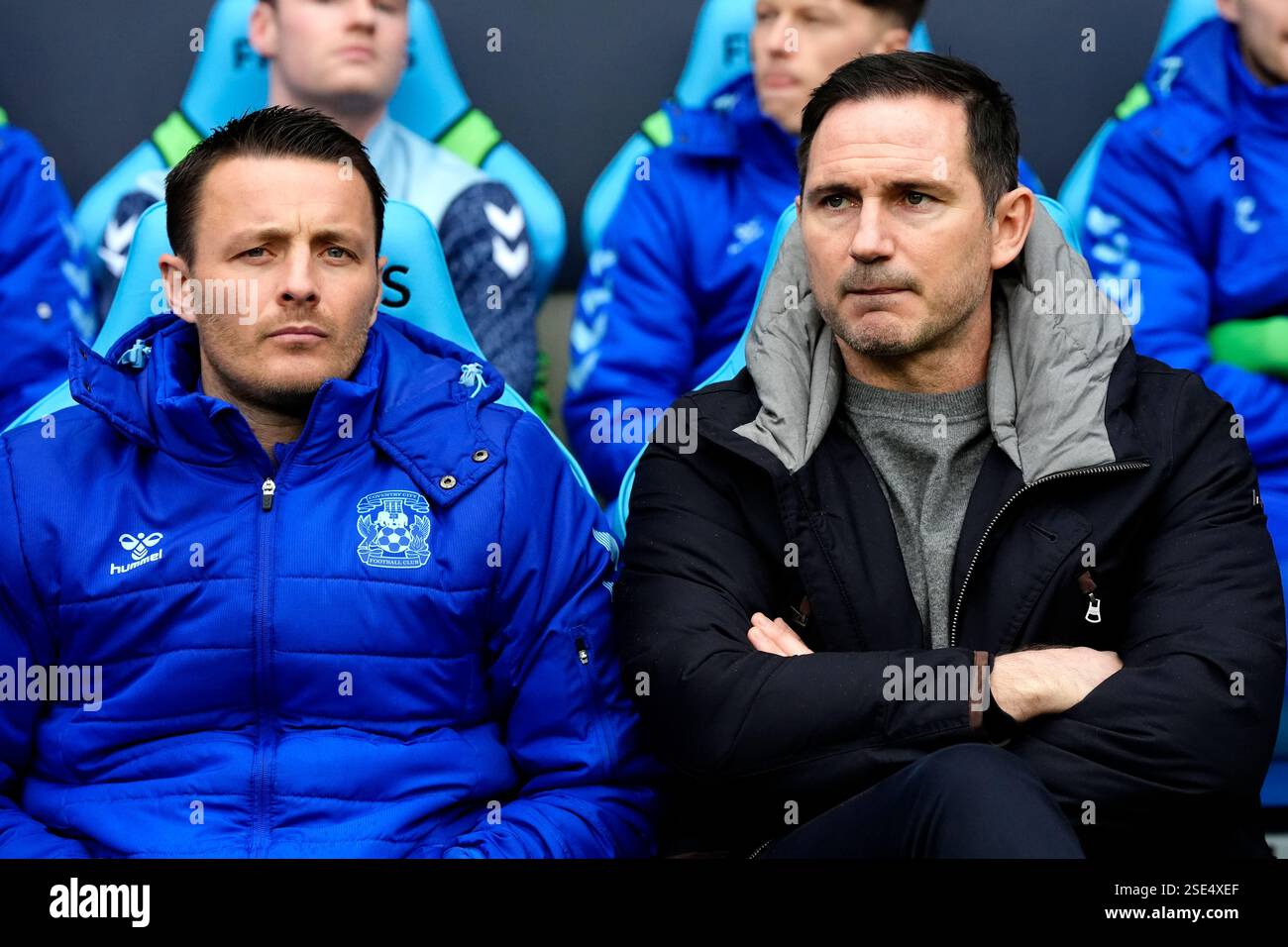 Coventry City head coach Frank Lampard (right) and assistant manager ...