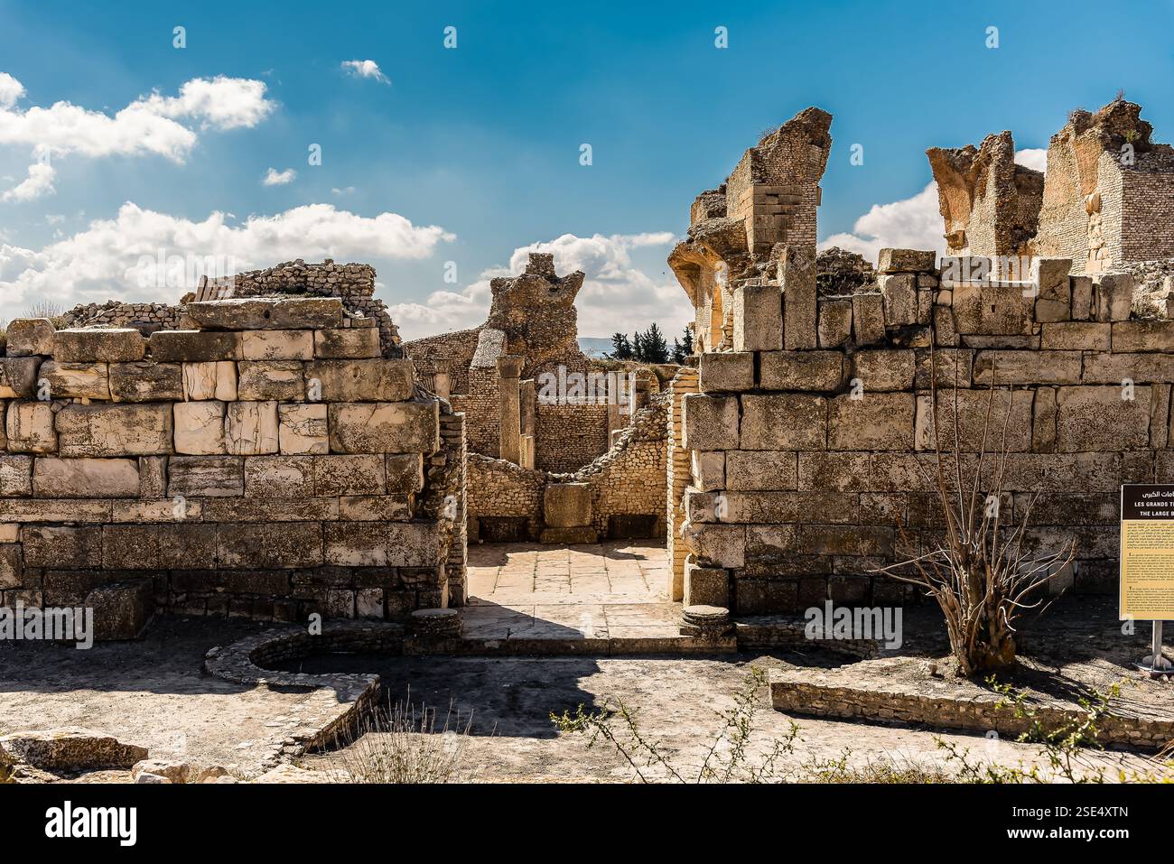 The archaeological site of Maktar in west-central of Tunisia Stock ...