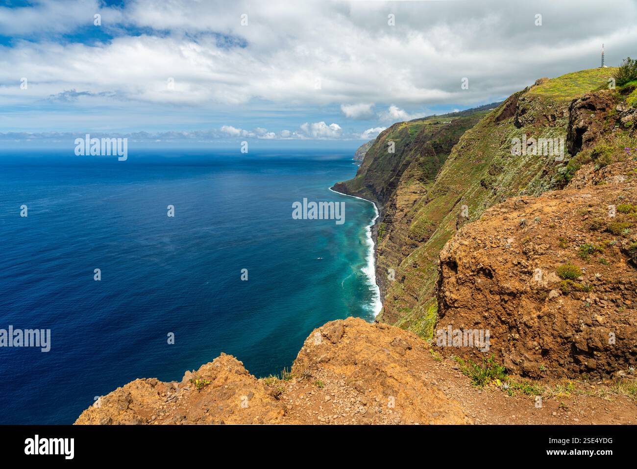 Scenic panoramic view at Ponta do Pargo, famous destination on Madeira ...