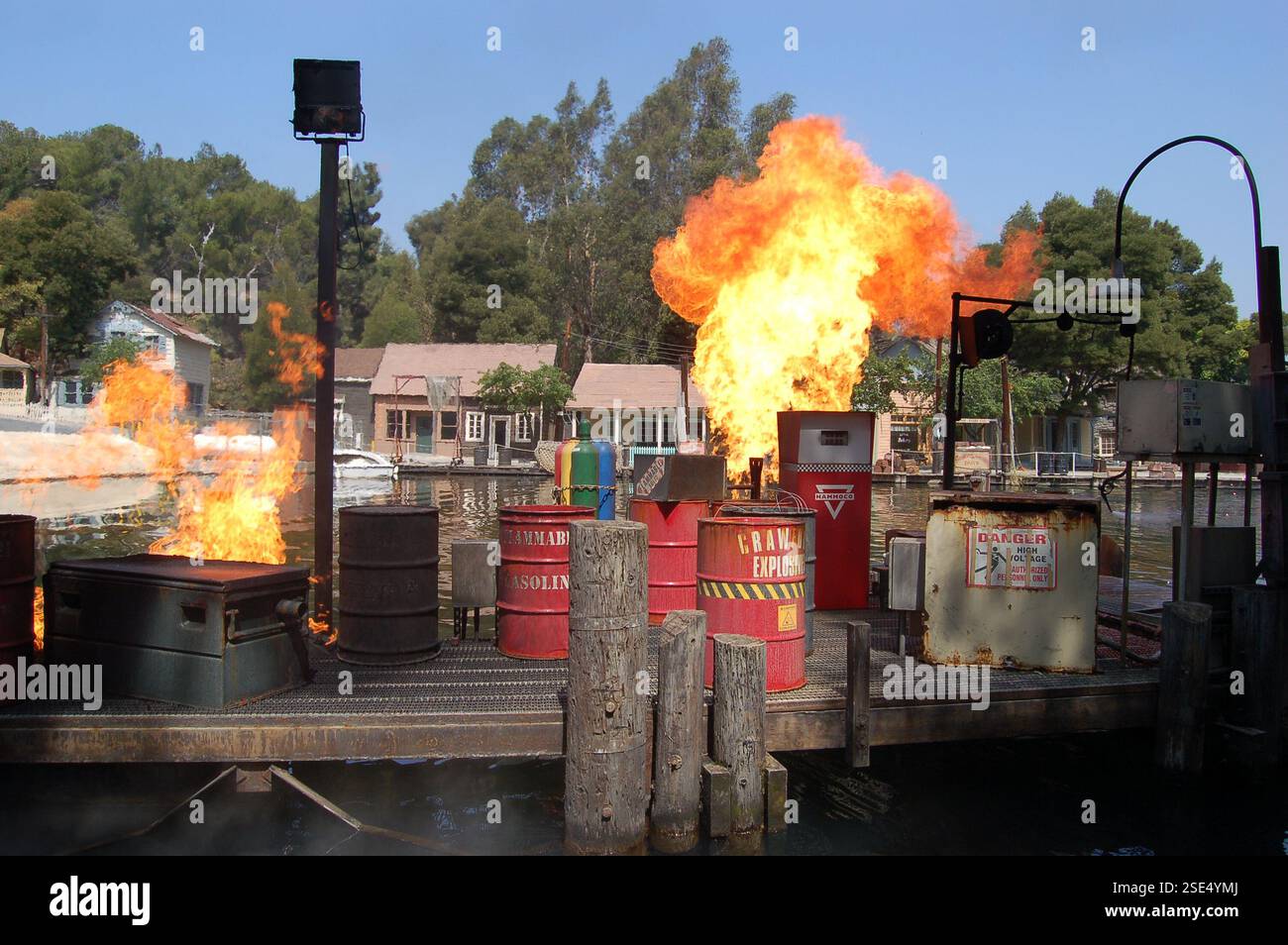 Stunt performers execute high-energy action sequences in the thrilling ...