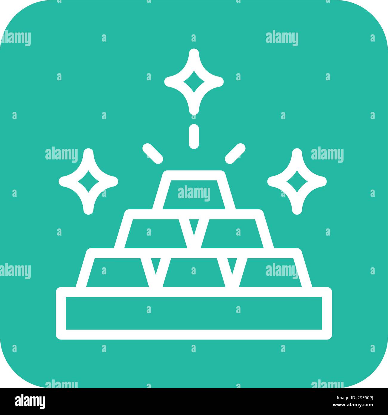 Gold bars icon outline Stock Vector Images - Alamy