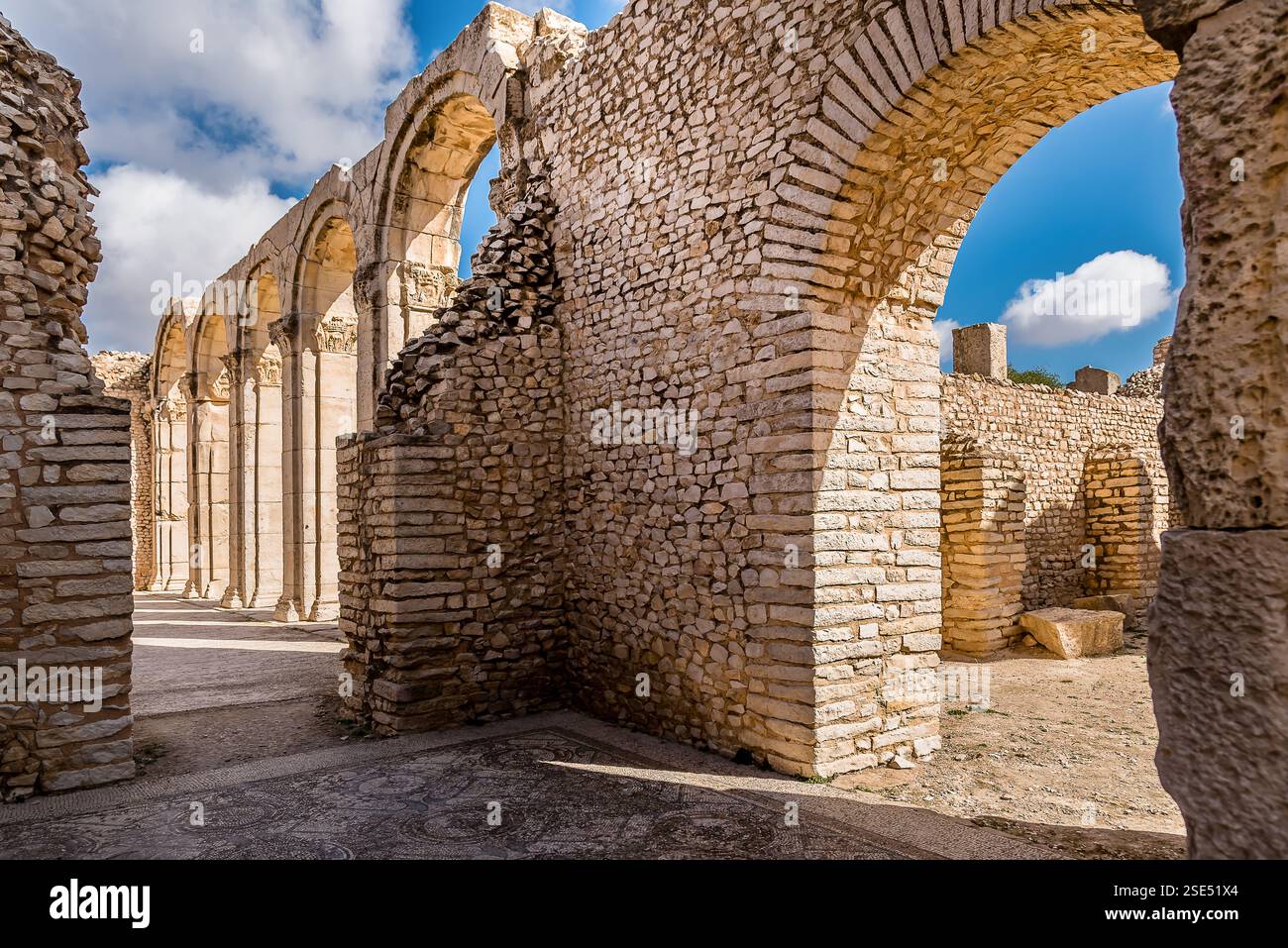 The archaeological site of Maktar in west-central of Tunisia Stock ...