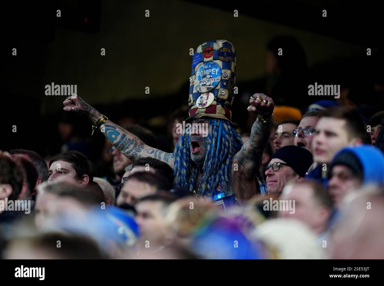 Portsmouth supporter John Westwood during the Sky Bet Championship ...
