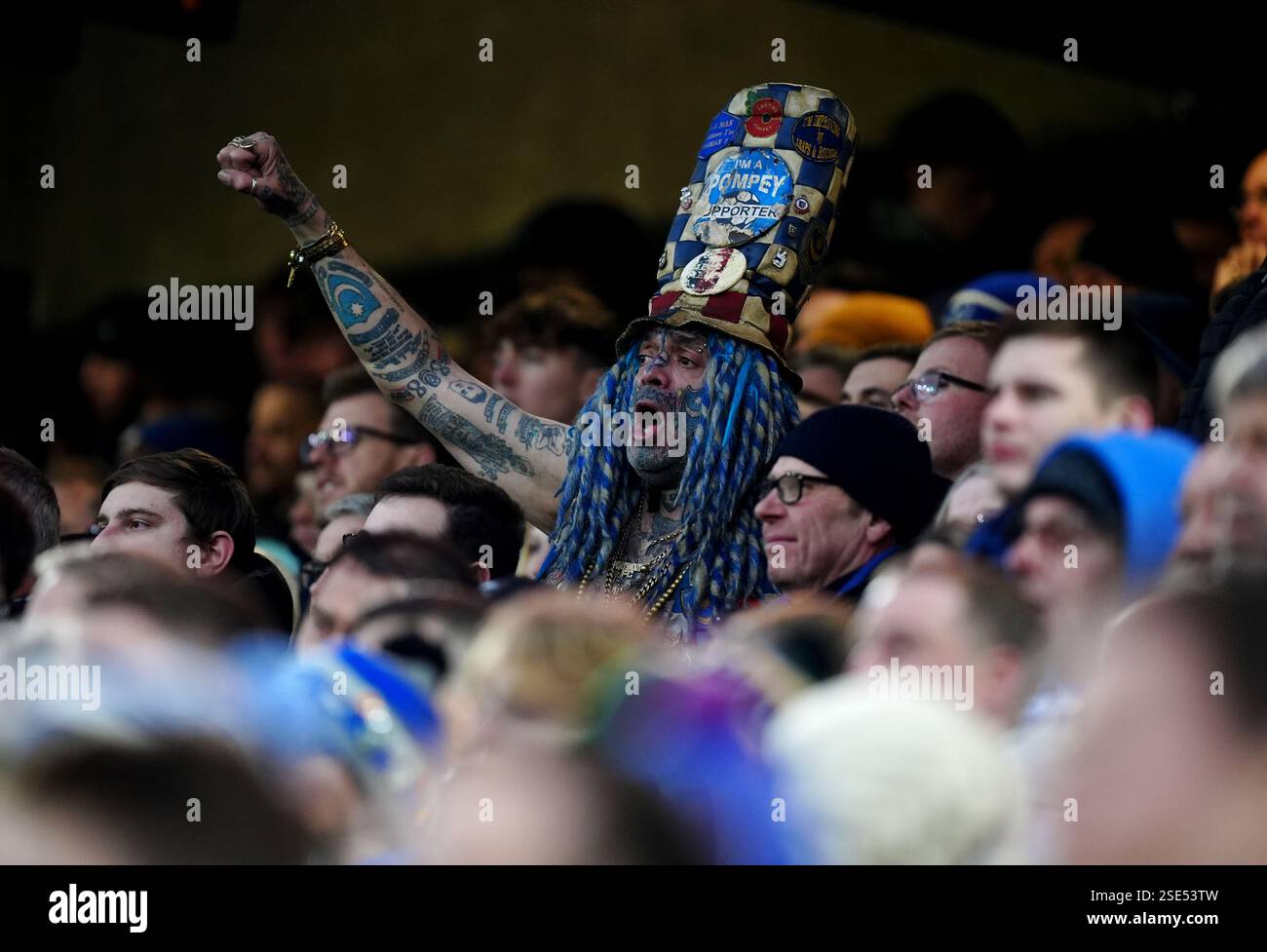 Portsmouth supporter John Westwood during the Sky Bet Championship ...
