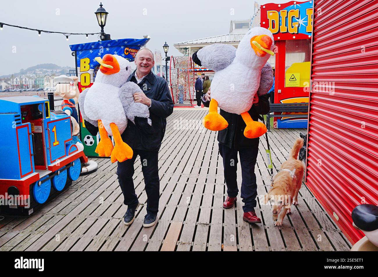 Liberal Democrats leader Sir Ed Davey (left) and Torbay MP Steve ...