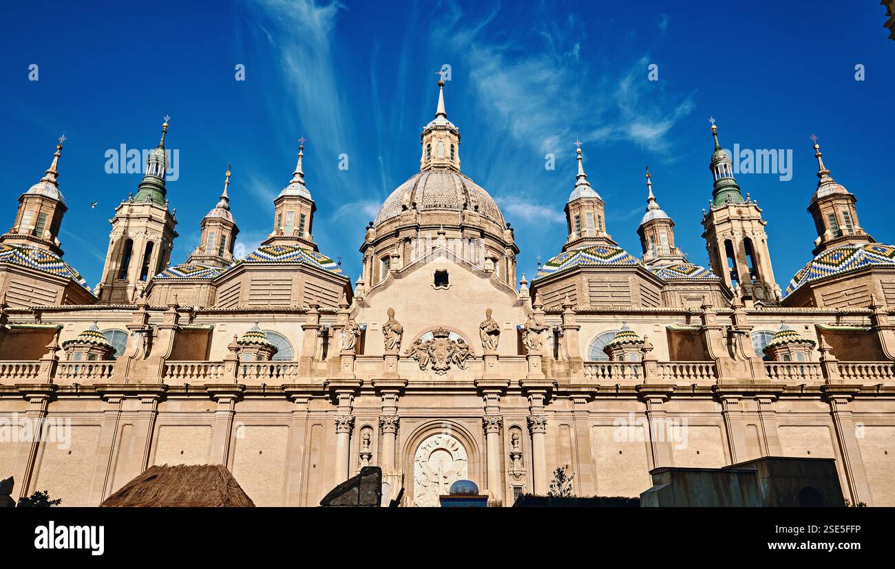 Basilica of Our Lady of the Pillar in Baroque architecture, featuring ...