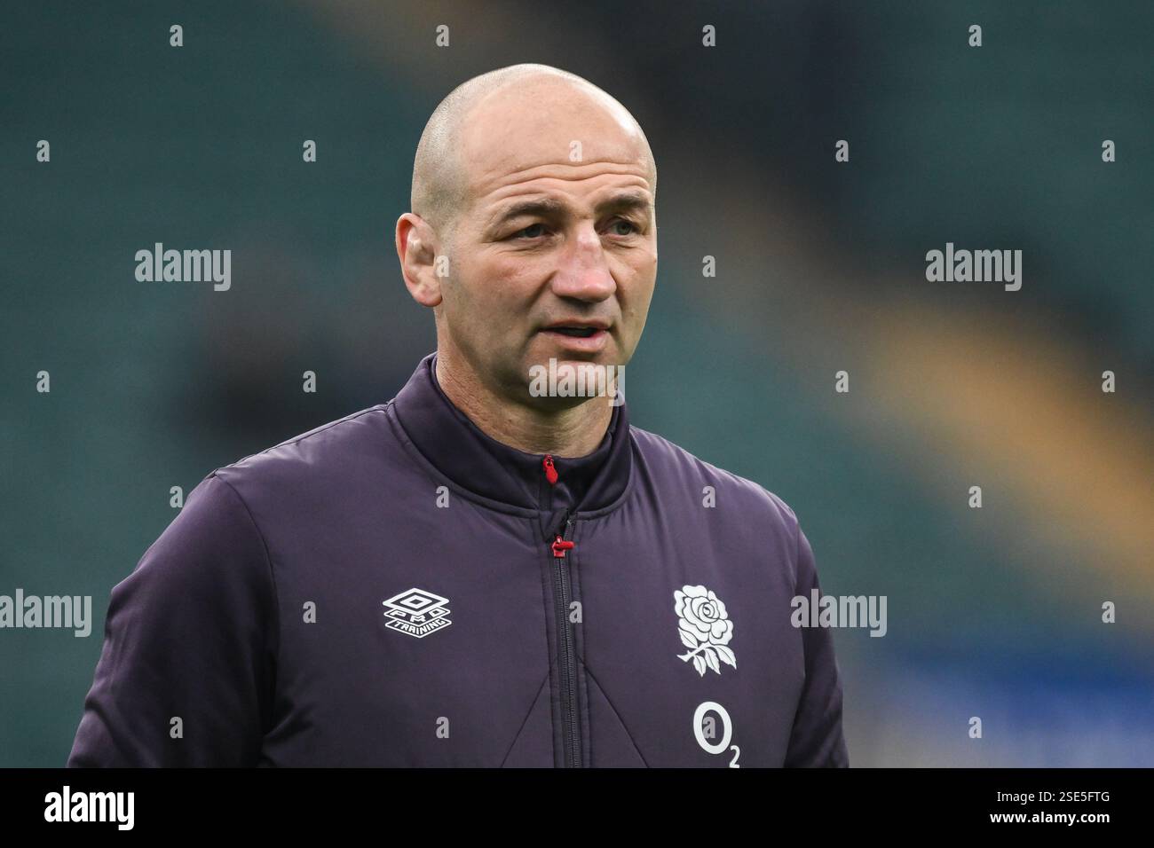 Steve Borthwick Head Coach of England ahead of during the 2025 Guinness 6 Nations match England ...