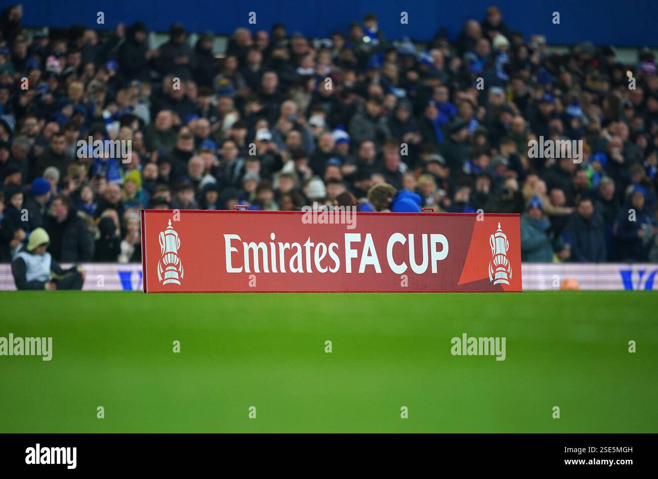 Emirates FA Cup signage during the Emirates FA Cup fourth round match ...