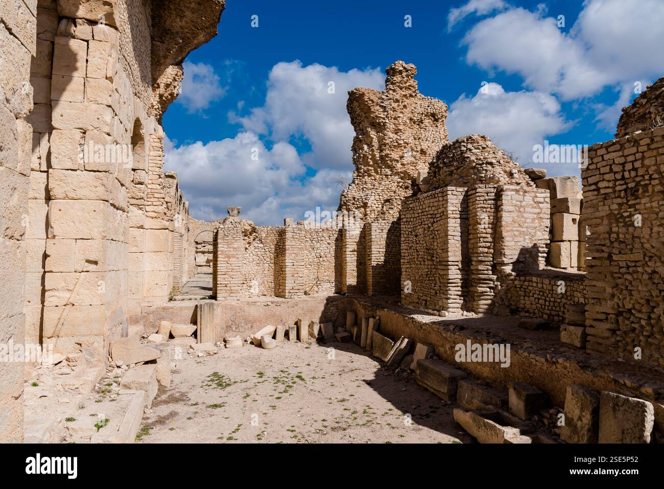 The archaeological site of Maktar in west-central of Tunisia Stock ...