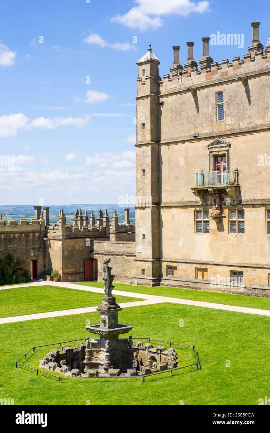 Bolsover castle The Little Castle The Fountain Garden and Statue of ...