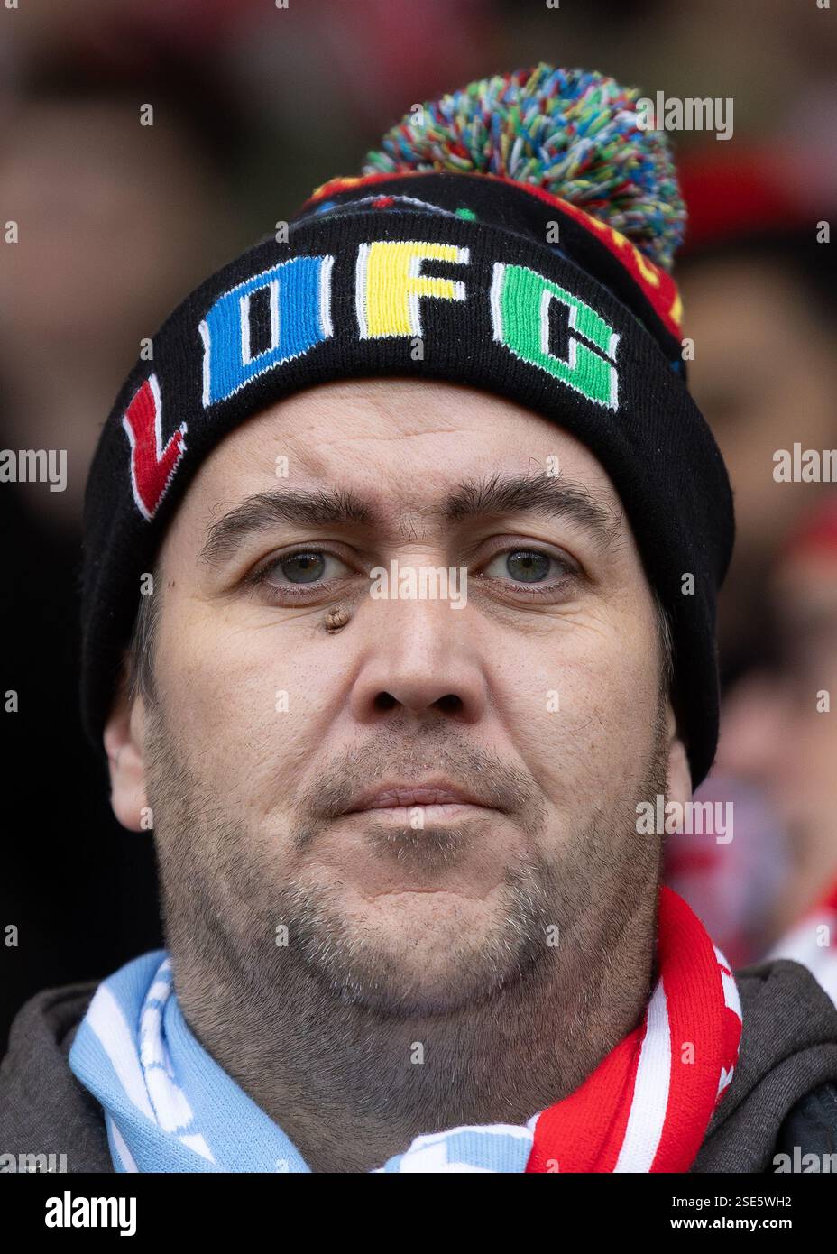 London, UK. 8th Feb, 2025. Leyton Orient fans, supporters during the FA ...