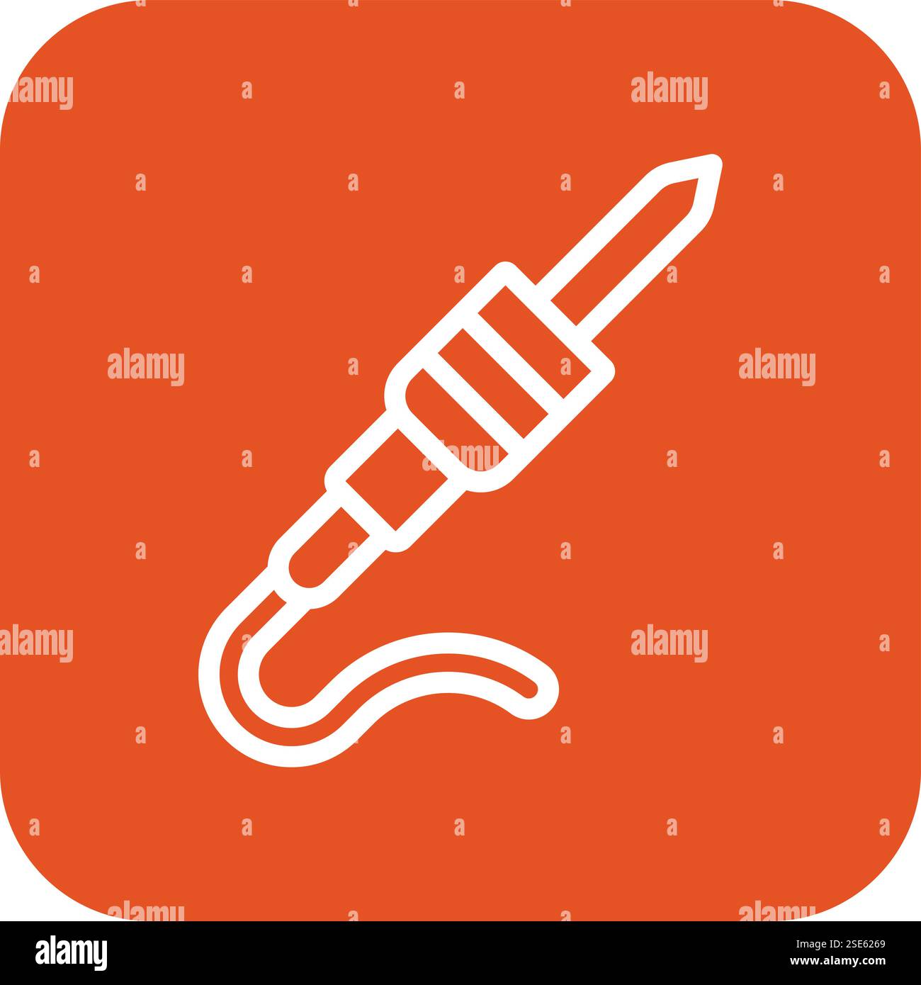 Audio jack icon flat Cut Out Stock Images & Pictures - Alamy