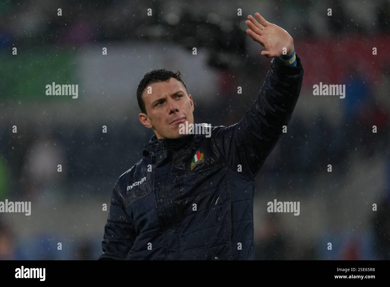Rome, Italia. 08th Feb, 2025. Paolo Garbisi of Italy during the Six ...