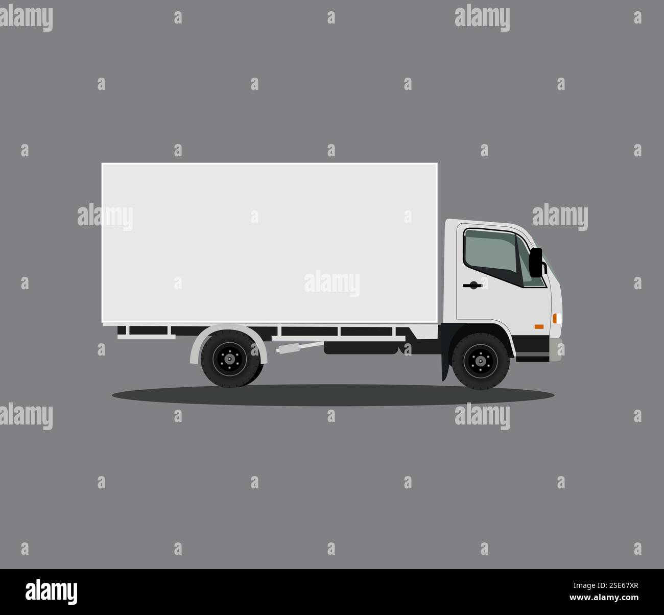 White Box Truck Illustration, Truck design Stock Vector Image & Art - Alamy