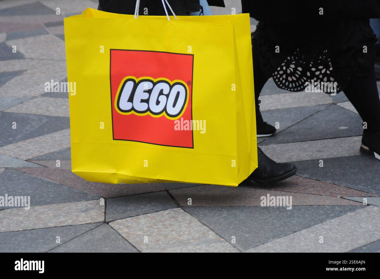 Copenhagen/ Denmark/08 february 2025/Lego shopper with lego shopping ...