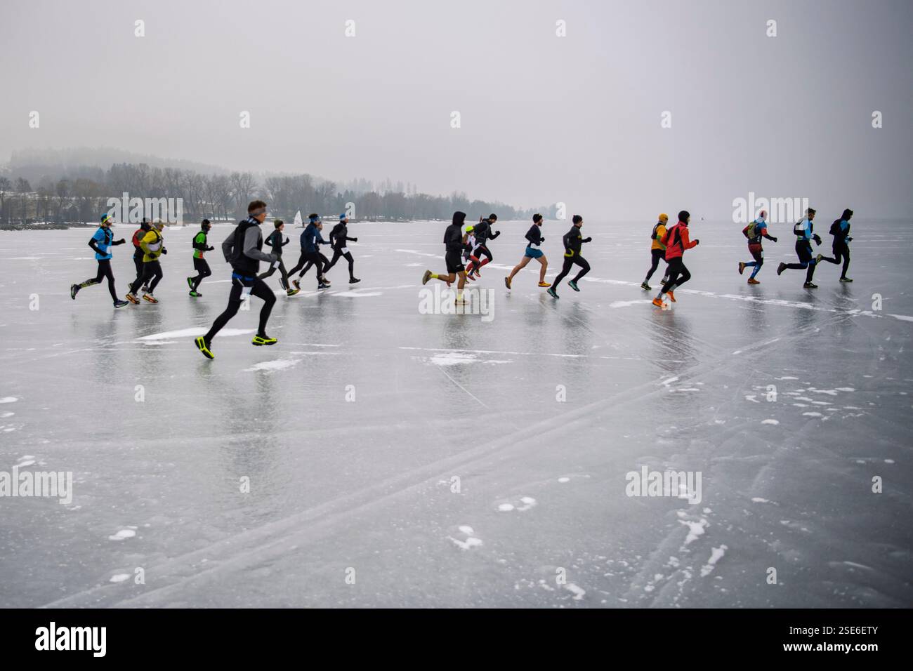 Cerna v Posumavi, Czech Republic. 8 Feb, 2025. The Lipno Ice Marathon ...