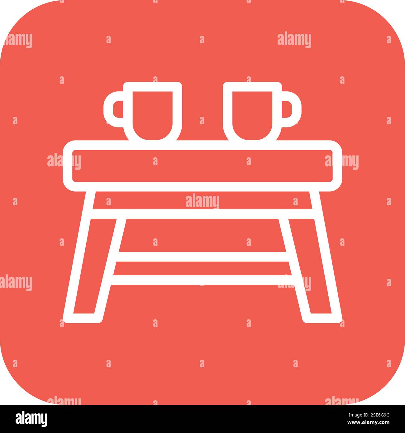 Tea Table Vector Icon Design Illustration Stock Vector Image & Art - Alamy