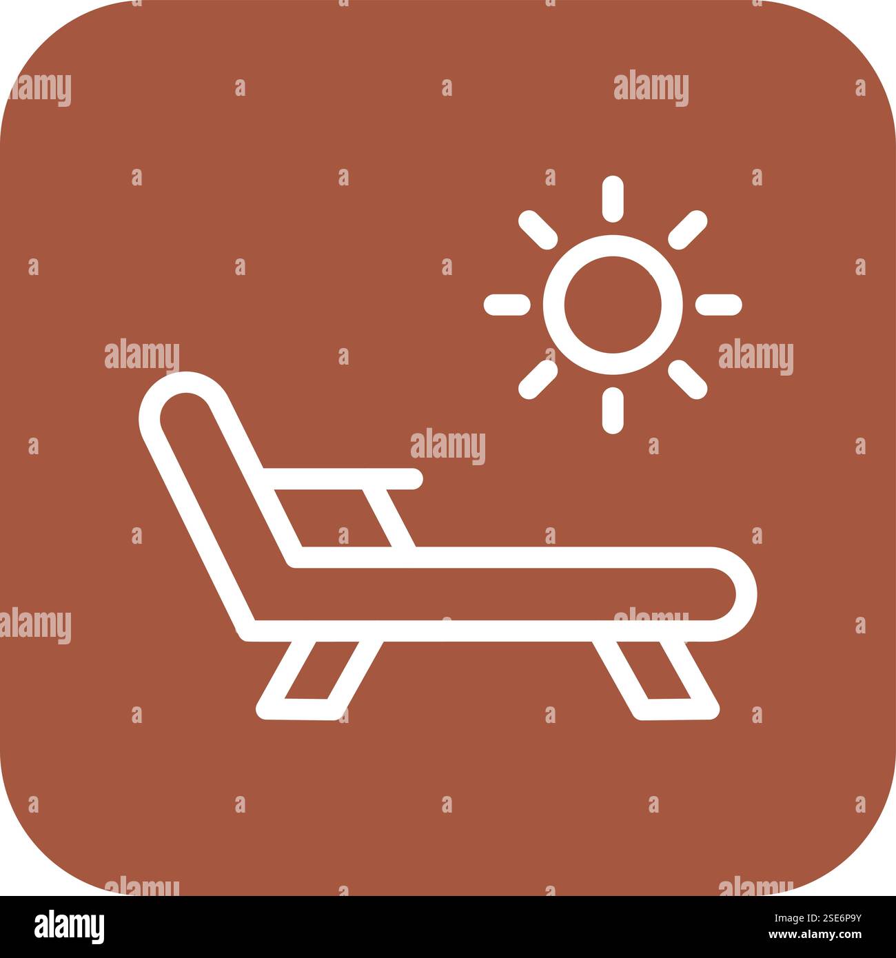 Deck Chair Vector Icon Design Illustration Stock Vector Image & Art - Alamy