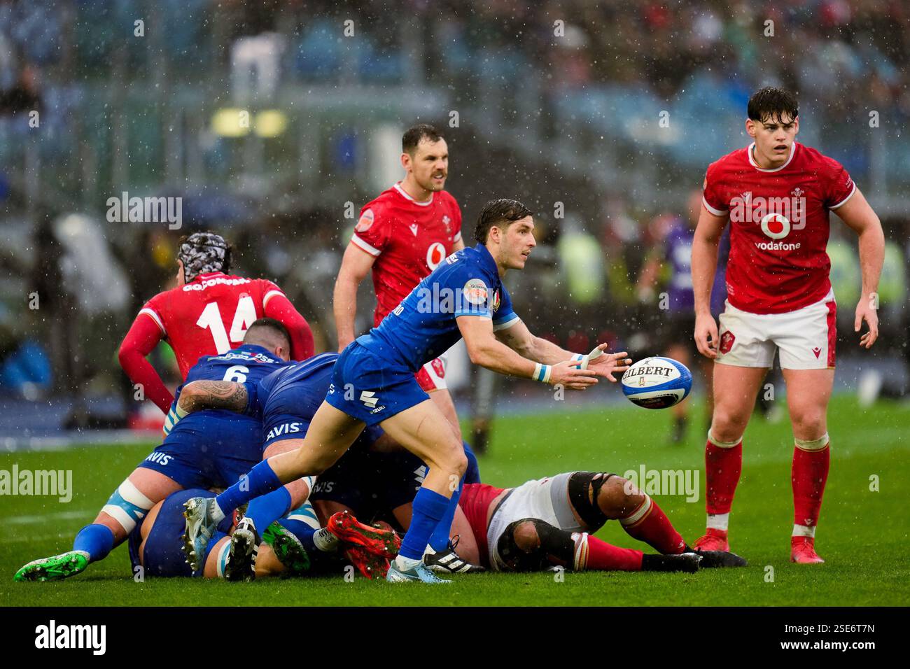 Rome, Italy. 08th Feb, 2025. Tommaso Menoncello of Italy during the ...
