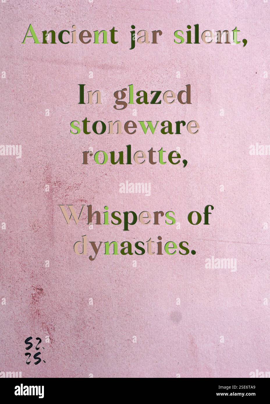 Ancient jar silent, In glazed stoneware roulette, Whispers of dynasties ...