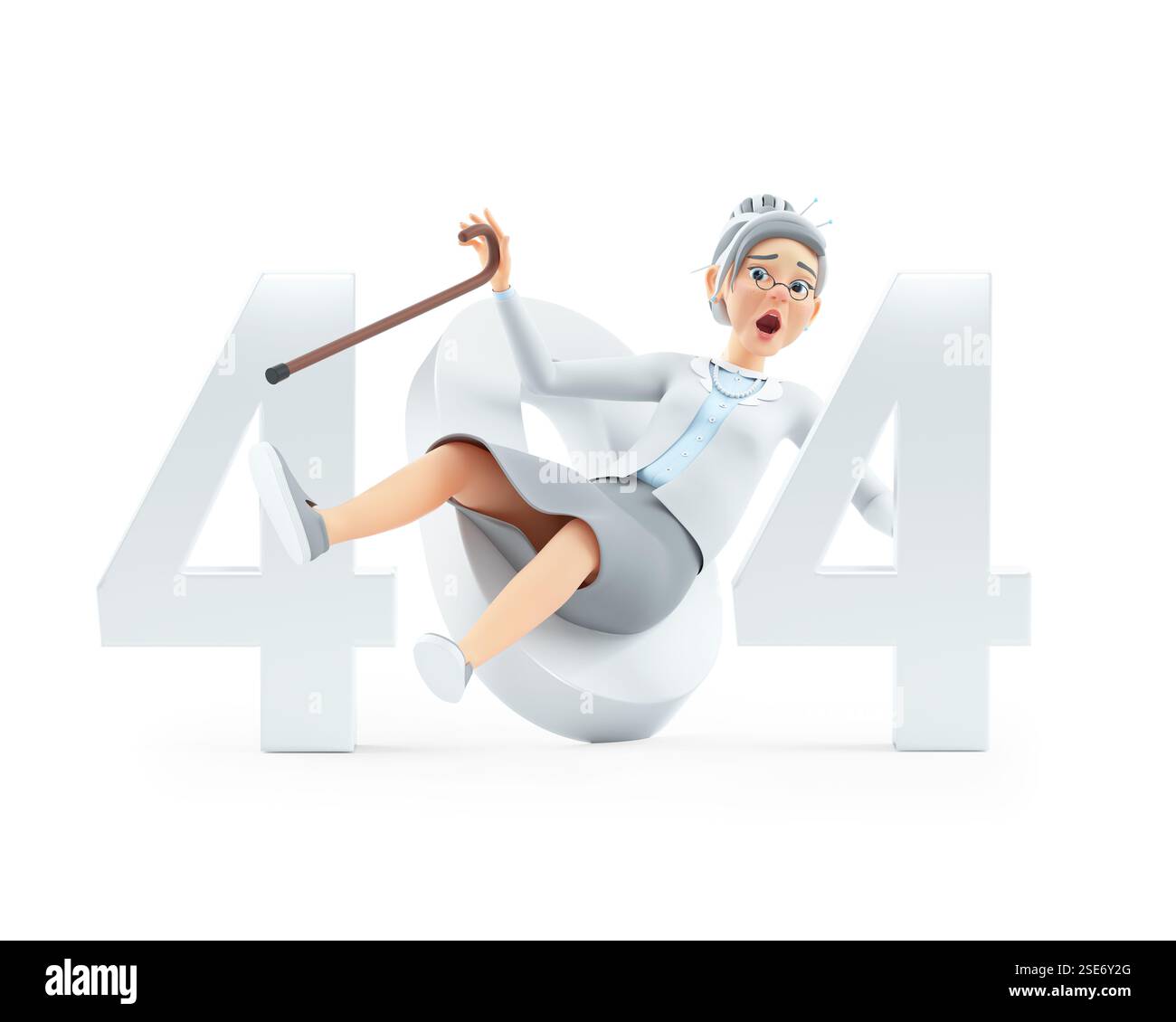 3d cartoon woman falling hi-res stock photography and images - Alamy