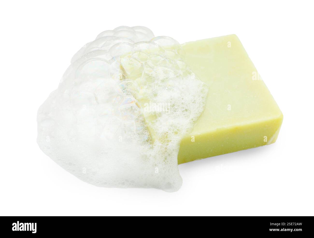 Soap bubbles on green Cut Out Stock Images & Pictures - Alamy