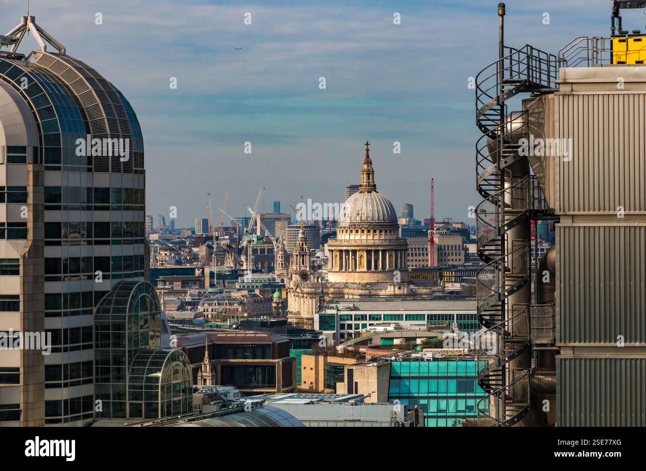 Great rooftop view of Ludgate Hill, the highest point of the City of ...