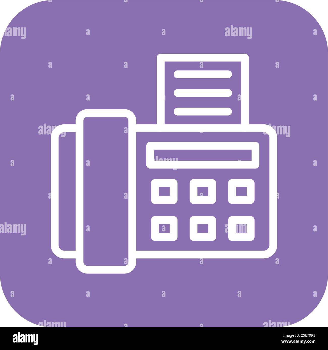 Fax line icon machine Cut Out Stock Images & Pictures - Alamy