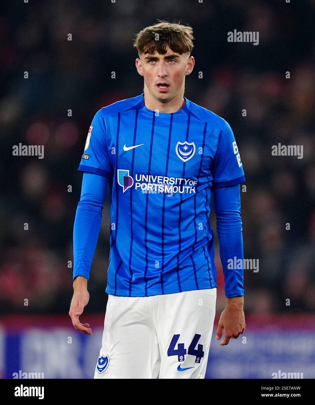 Portsmouth's Hayden Matthews during the Sky Bet Championship match at Bramall Lane, Sheffield ...