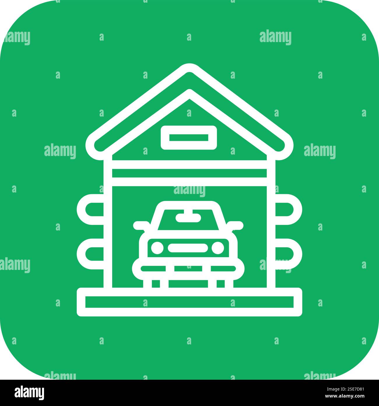 Garage Vector Icon Design Illustration Stock Vector Image & Art - Alamy