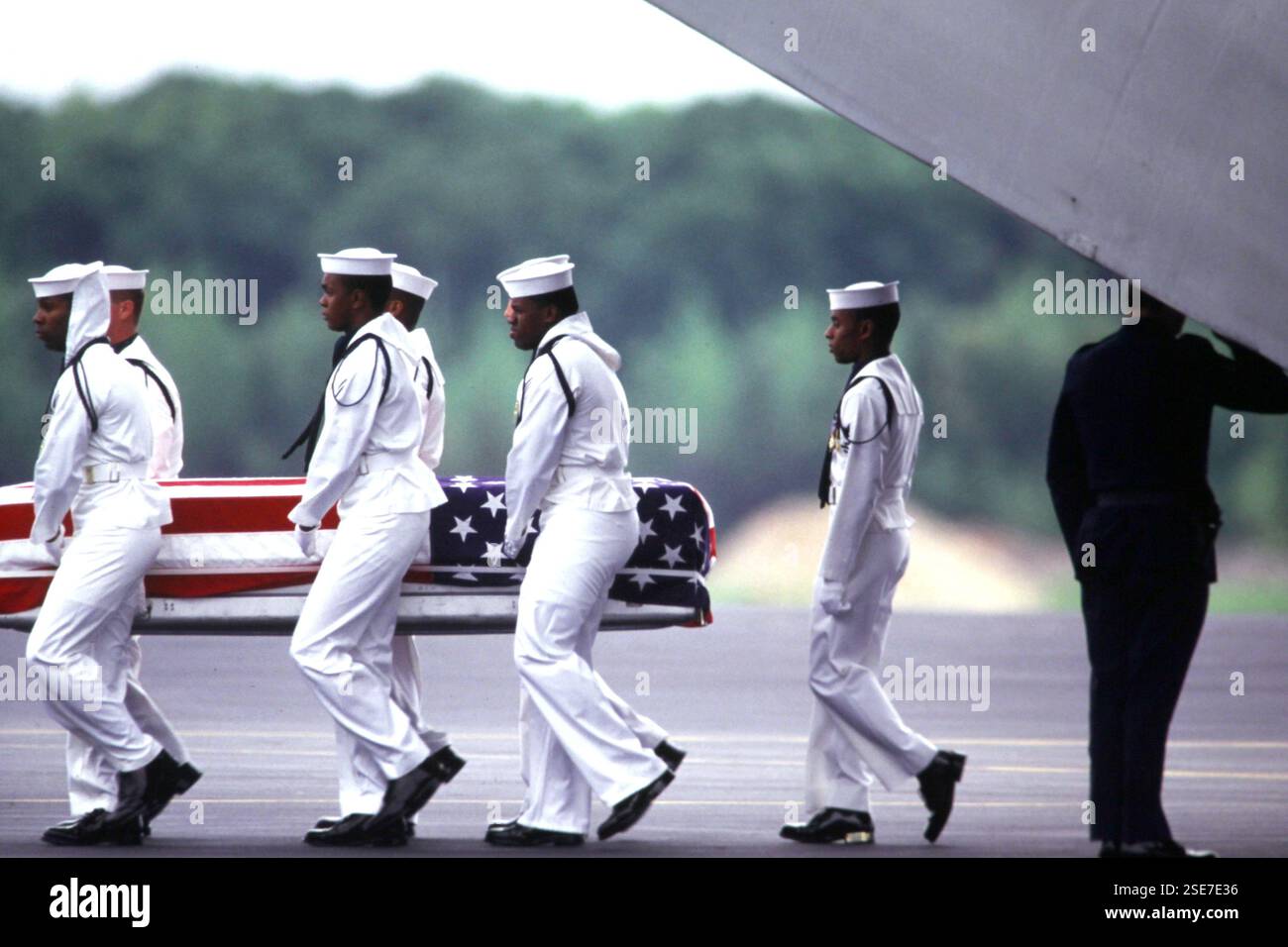 The arrivals of bodiesof sailors killed in attack on the Stark ...
