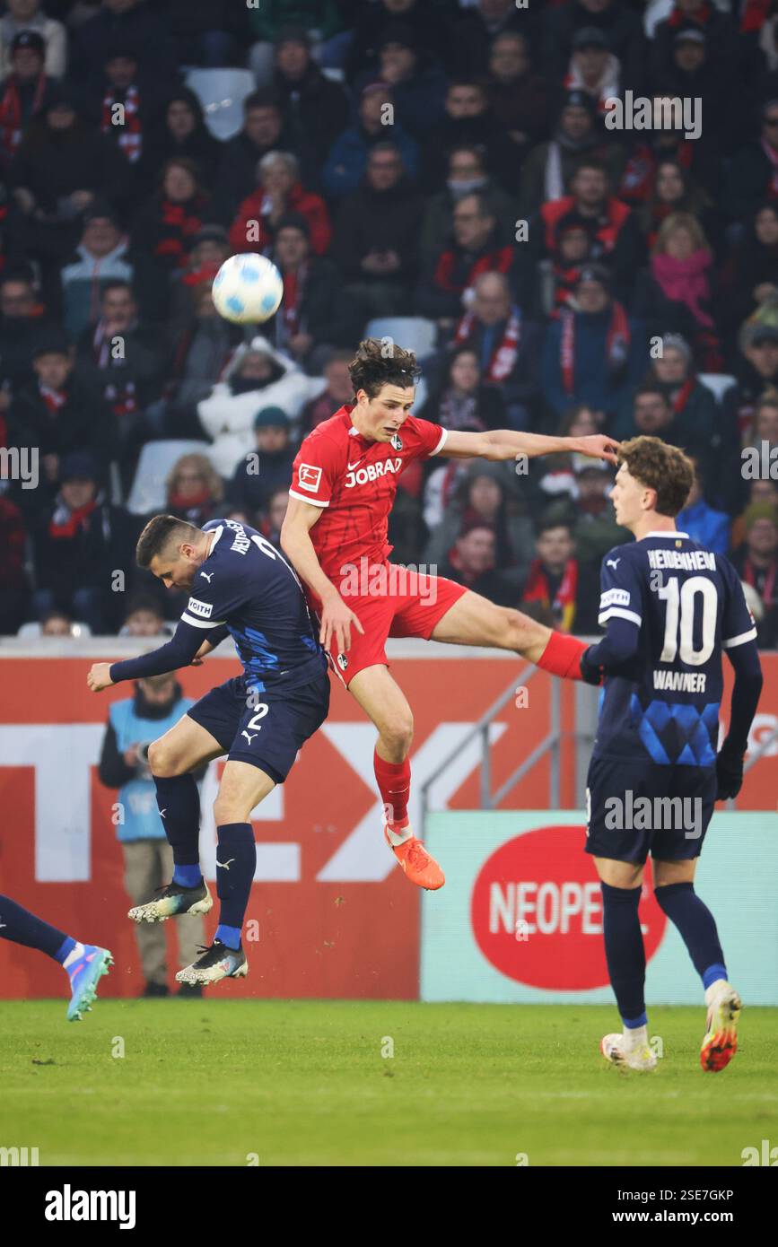 08 February 2025, Baden-Württemberg, Freiburg im Breisgau: Soccer ...