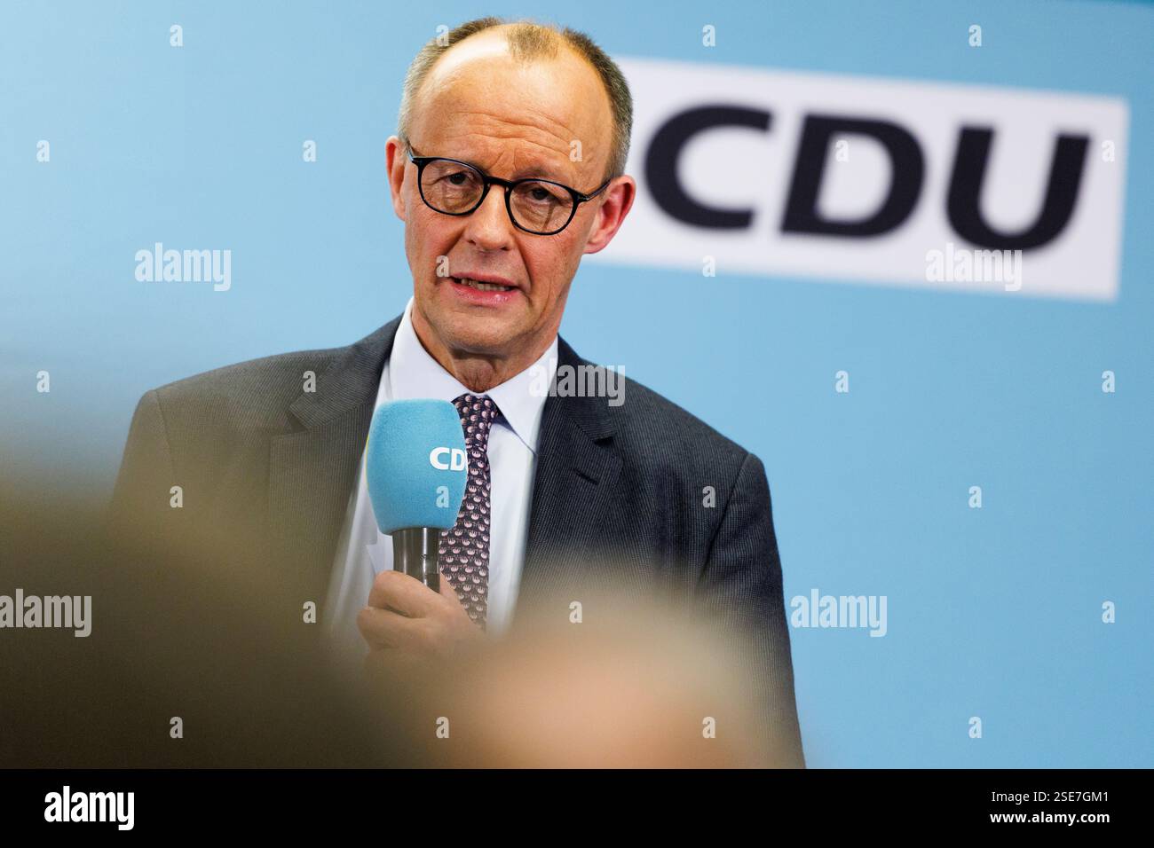 Sundern, Germany. 08th Feb, 2025. Friedrich Merz (CDU), candidate for ...