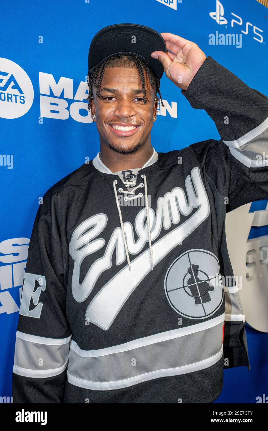 Caleb Downs attends the EA Sports Madden Bowl party on Friday, Feb. 7 ...