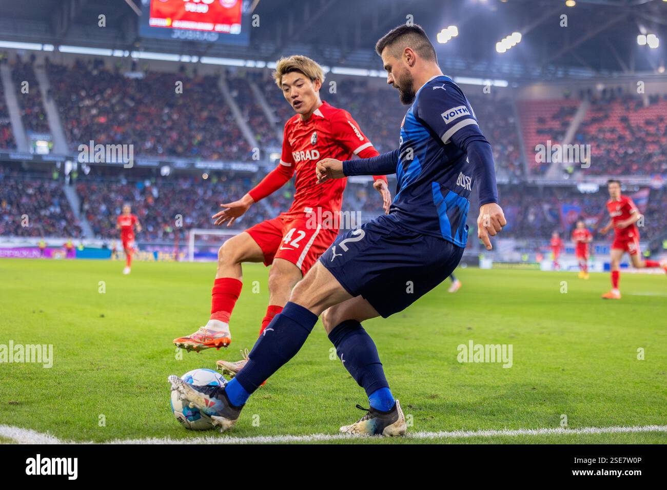 Freiburg, Germany, February 08st 2025: A duel between Ritsu Doan (42 ...