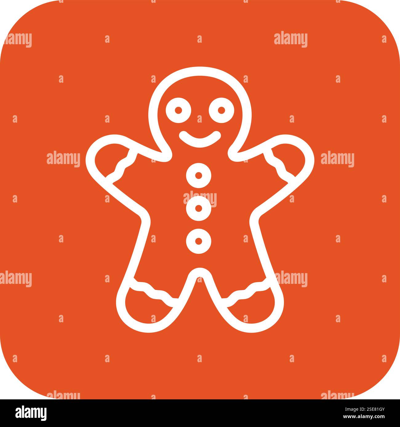 Gingerbread man icon illustration Cut Out Stock Images & Pictures - Alamy